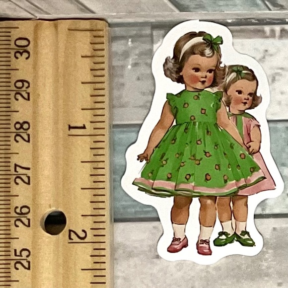 Office | 110 Vintage Doll Reusable Waterproof Vinyl Sticker Decal ...